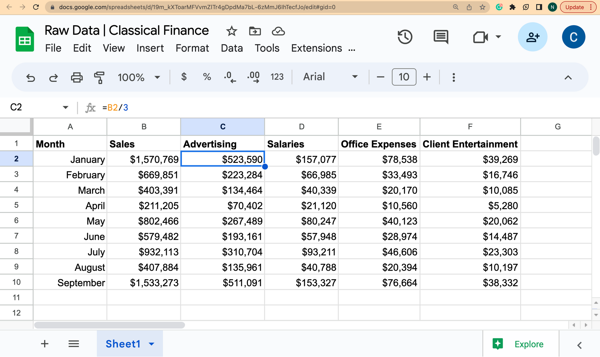 Google Sheets IMPORTRANGE Walkthrough Classical Finance