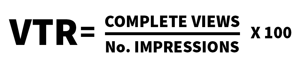 VTR Calculator, Formula: View Through Rate Guide