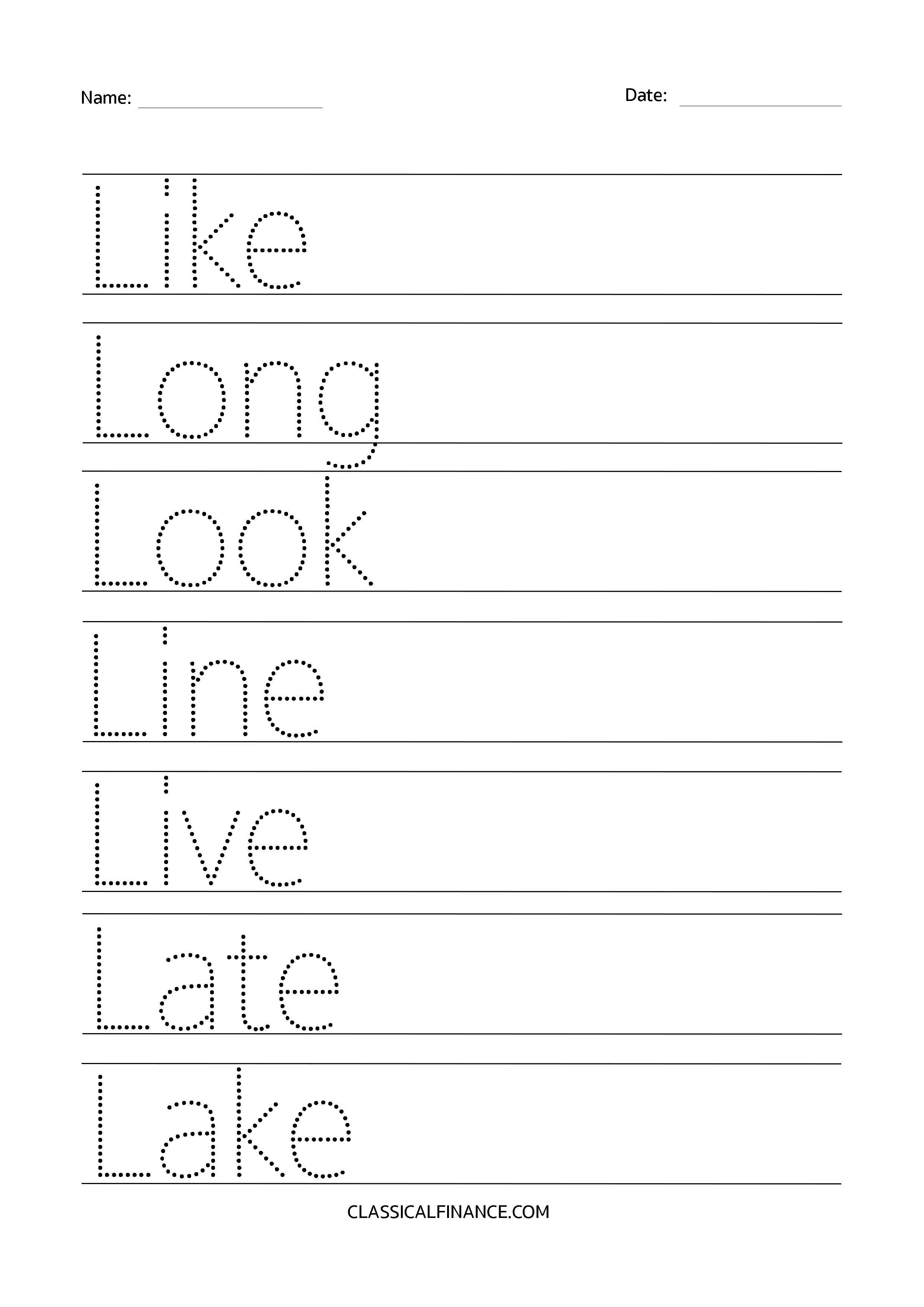 Letter L Worksheets - Trace, Draw, Learn