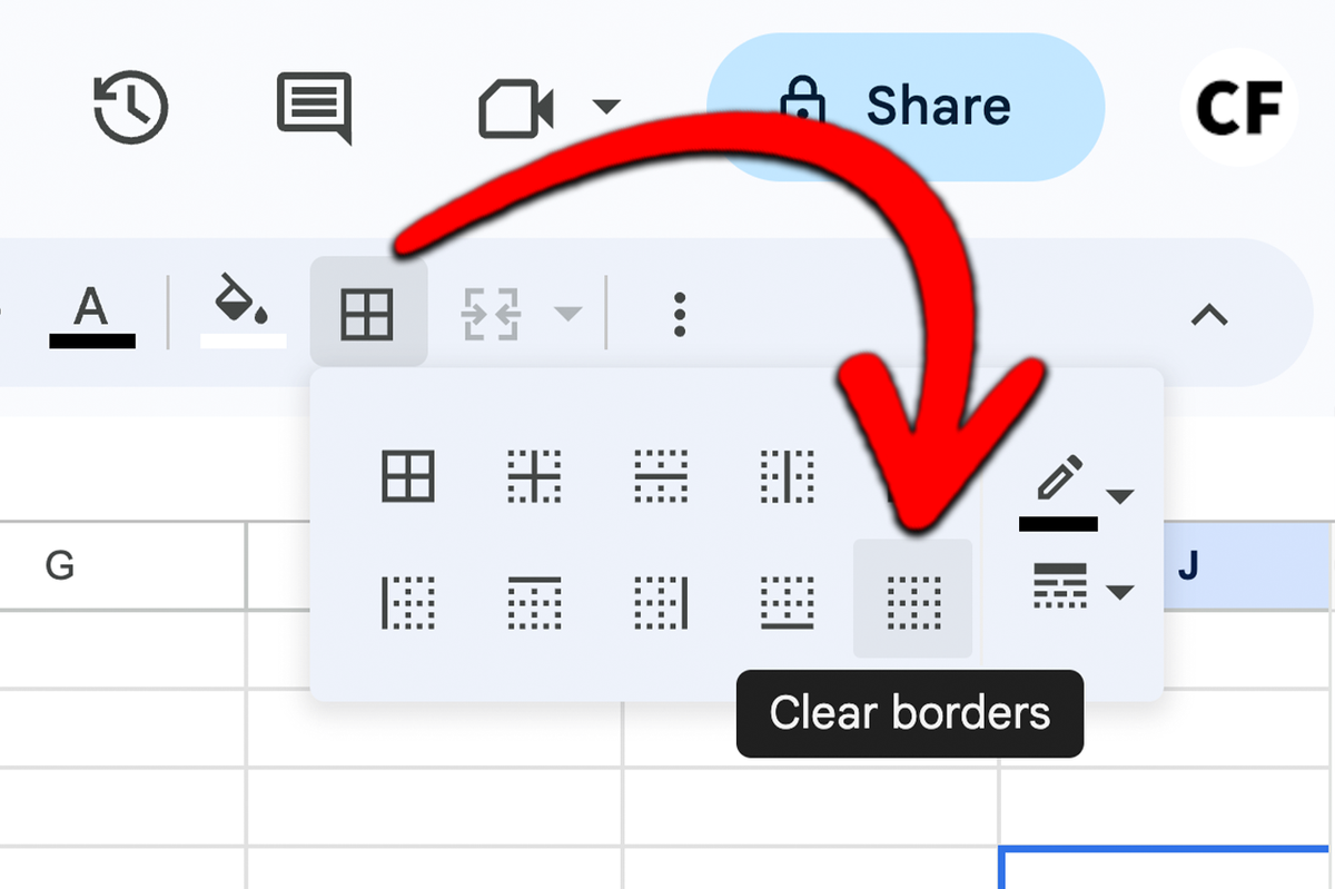 How To Remove Borders In Google Sheets | Classical Finance How To Remove Borders In Google Sheets | Classical Finance
